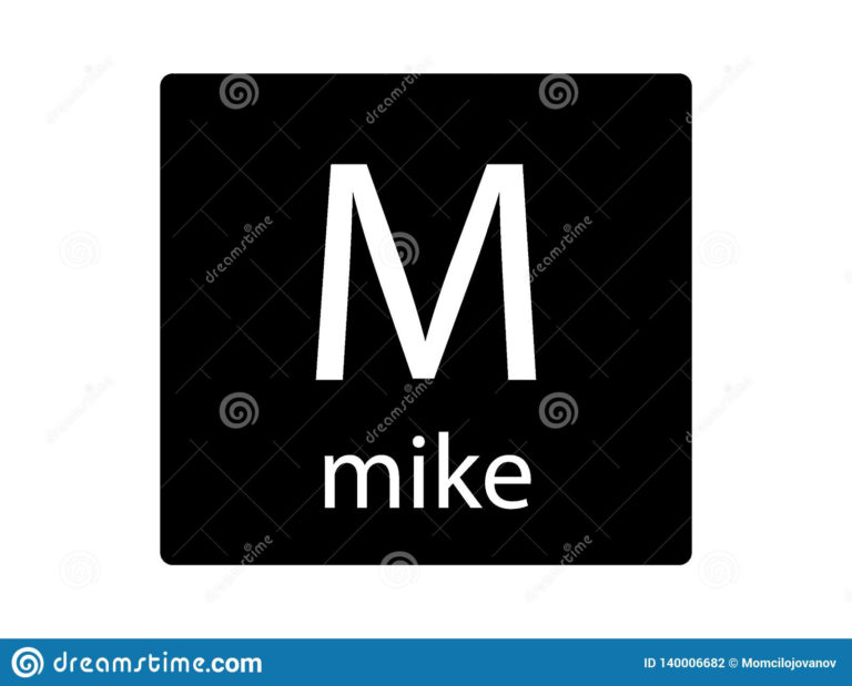 NATO Phonetic Alphabet Letter Mike Stock Vector | Military Alphabet